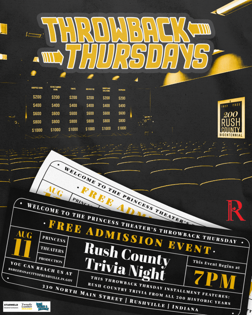 Throwback Thursday: Rush County Trivia – City of Rushville